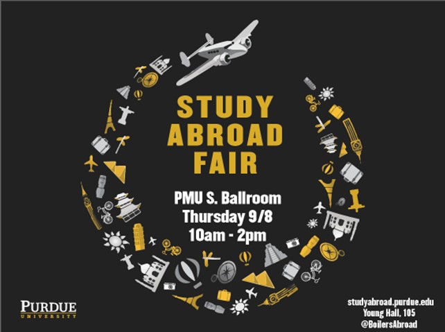 Study Abroad Fair - 9/8 - AAE Flight Plan Newsletter - Purdue University